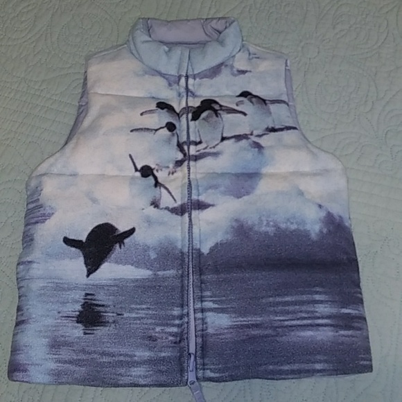 Old Navy | Jackets & Coats | Kids Reversible Down Vest With Penguin ...